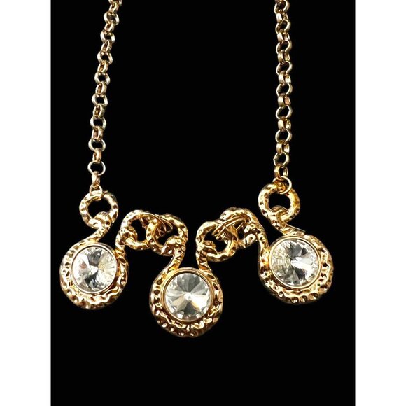 Very | Jewelry | Very Glitzy Gold Necklace With Sparkly Faux Diamonds ...